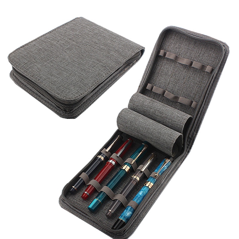 Pen Storage Bag 10 Grid Canvas Waterproof Dustproof Large Capacity ...