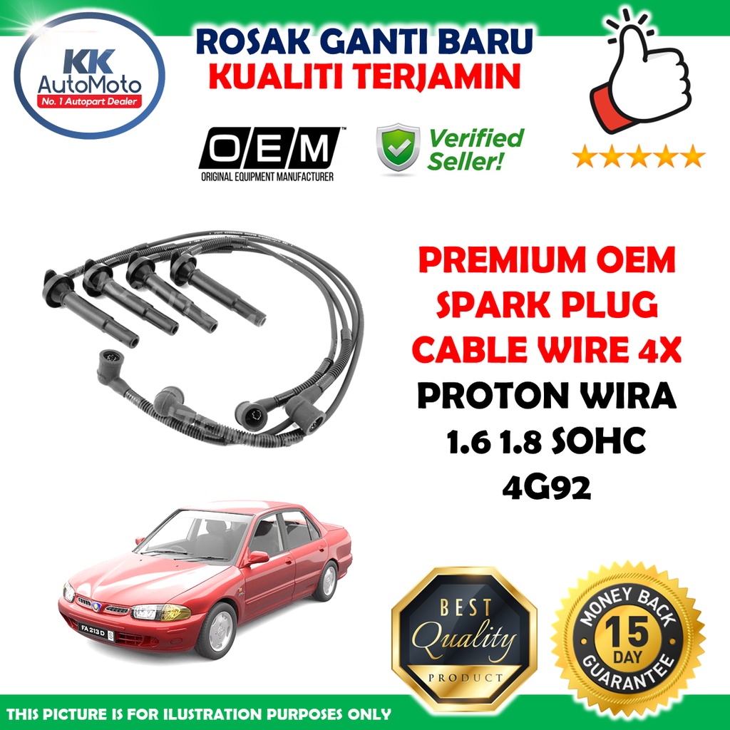 Proton Wira 1.6 1.8 SOHC 4G92 Premium OEM Heavy Duty Ignition Spark ...