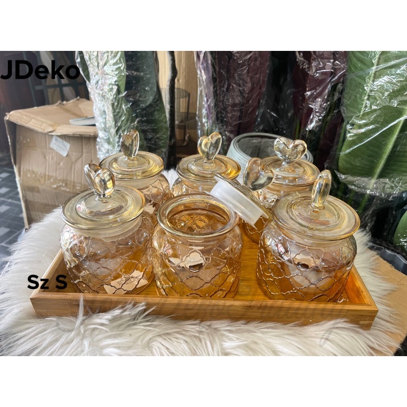 LIFESTYLE 🔥Balang Kuih Raya (6 in 1 set ) Airtight Glass Jar Cookie ...