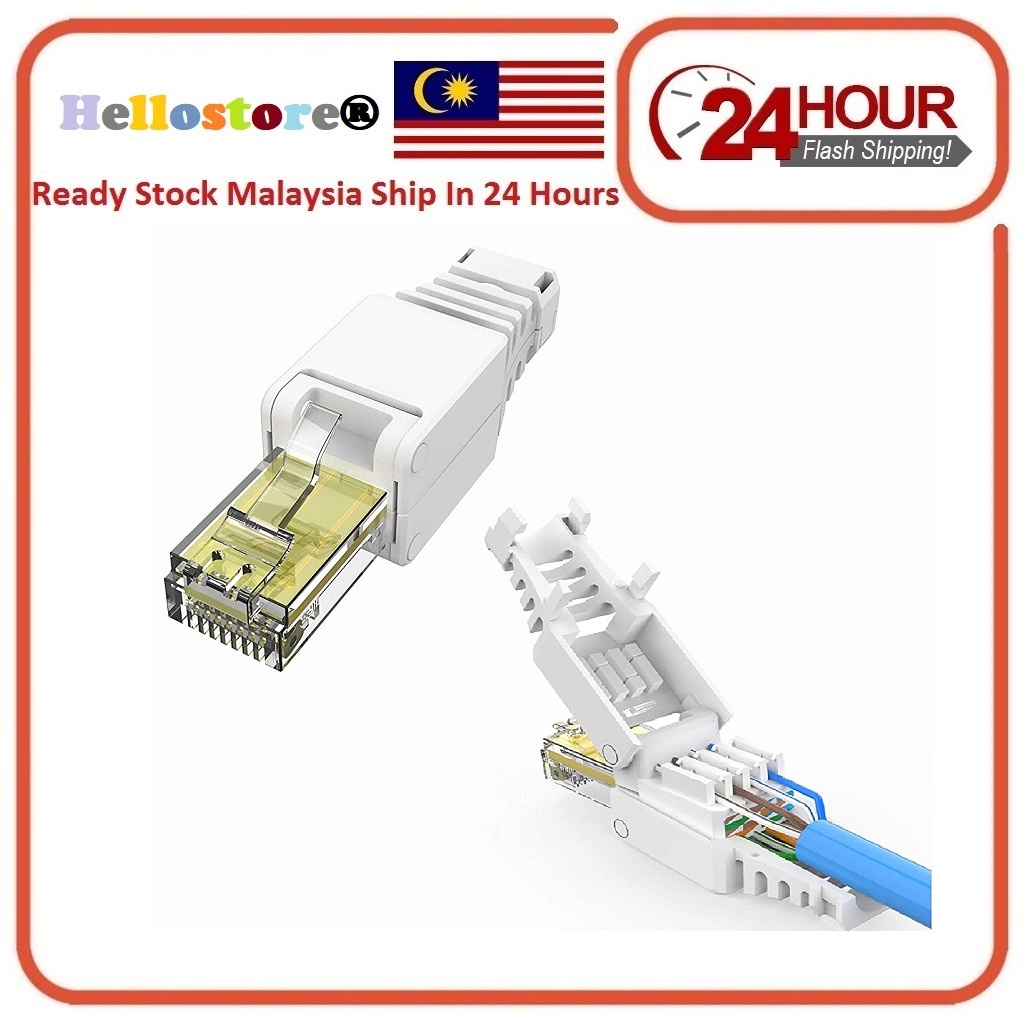 Tool Free RJ45 CAT5E CAT6 Connectors Punch Down Type Ethernet Cable ...