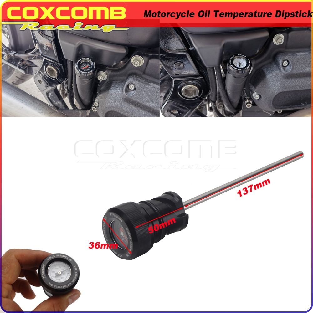 Motorcycle Aluminum Oil Temperature Dipstick Temp Gauge Temperature For ...