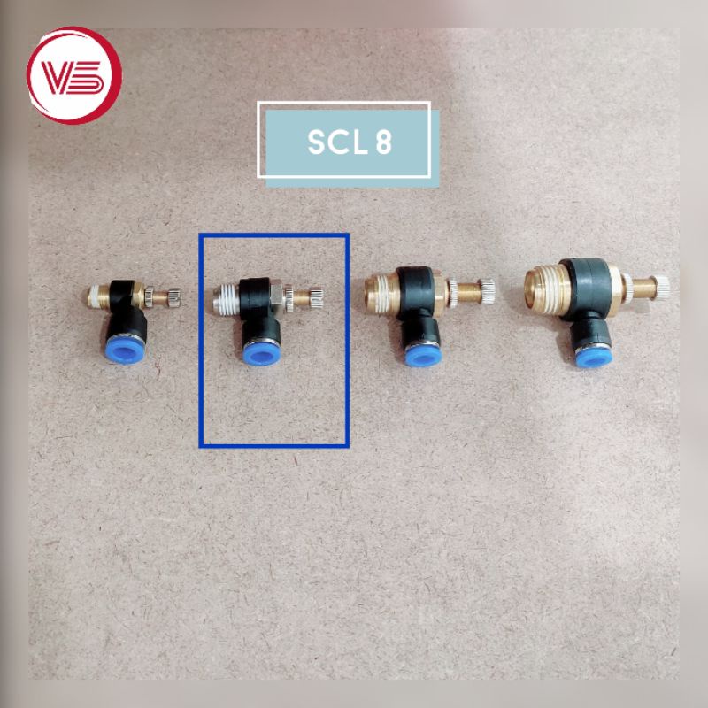 SCL Pneumatic Elbow Type Flow Control Speed Controller Fitting Push In ...