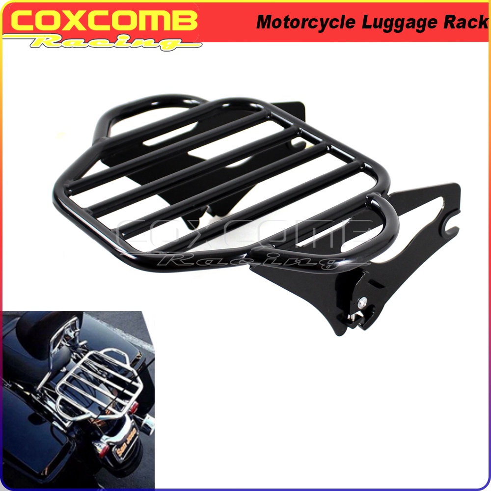 Motorcycle Detachable Two Up Tour Pak Luggage Rack Sissy Bar Luggage ...