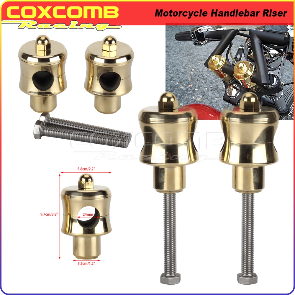 Universal Motorcycle 1"; 25mm Handlebar Riser Columnar Brass Handle ...