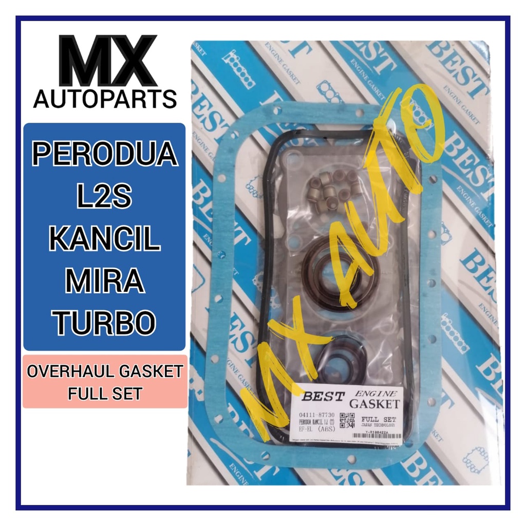 BEST GASKET PERODUA KANCIL MIRA L2S TURBO 12V ENGINE HEAD TOP OR FULL ...