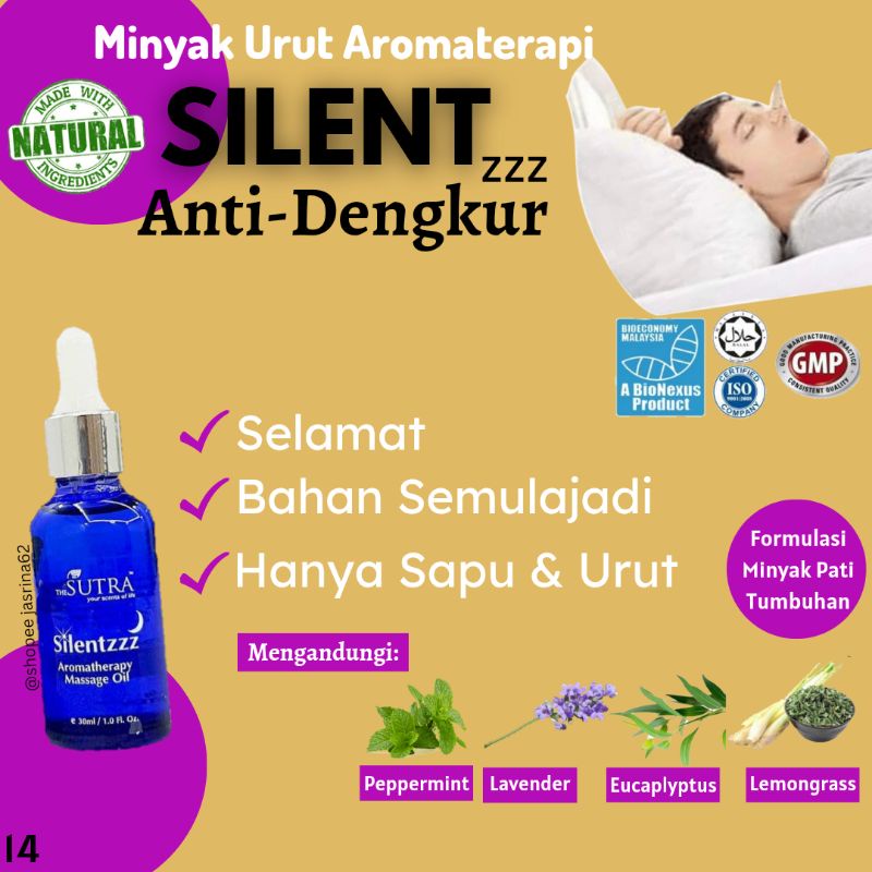 🔥SHIP TODAY🔥Minyak Terapi Dengkur |SUTRA Silentzzz| Anti Snoring ...