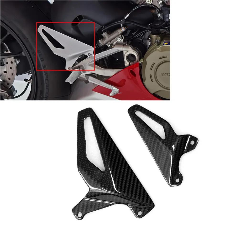 Carbon Fiber Motorcycle Heel Guard Rearset Plate Protector For Ducati ...