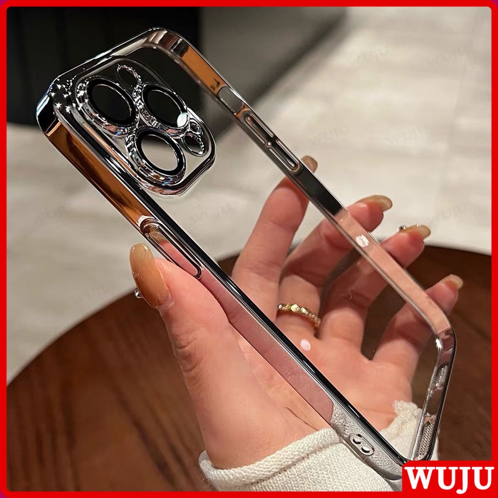 WUJU Crystal Clear Luxury Plating Shockproof Phone Case Casing ...