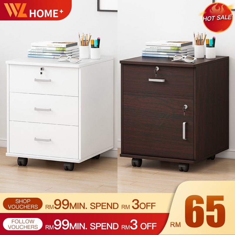 Office Mobile Pedestal File Cabinet with Wheels Drawers with Locks Office Storage Cabinet ...
