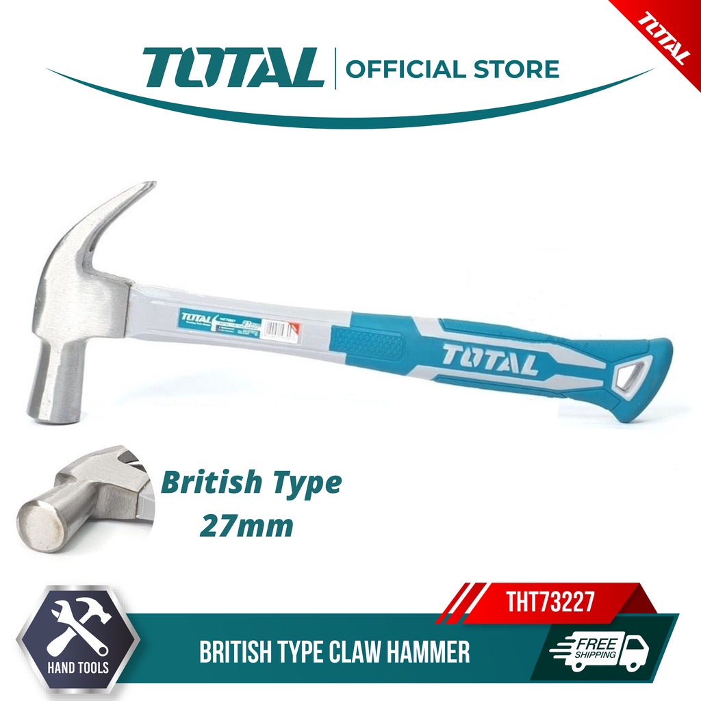 Total British Type Claw Hammer (27mm) THT73227 | Shopee Malaysia