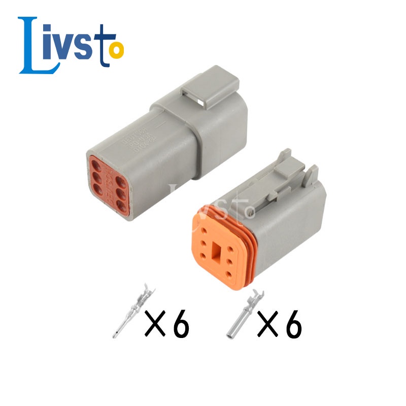 1 Set Deutsch DT Connector DT06-2S/DT04-2P 2P 3P 4P 6P 8P 12Pin Straw ...