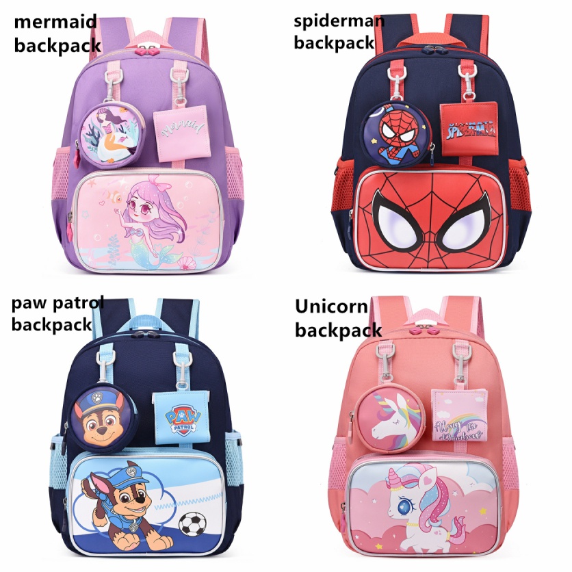 children backpack mermaid beg sekolah paw patrol school bag unicorn ...