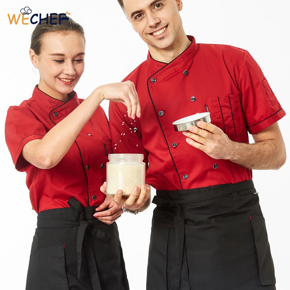 🔥🇲🇾MALAYSIA READY STOCK🔥 Chef Coat Short Sleeve Chef Jacket for Summer ...