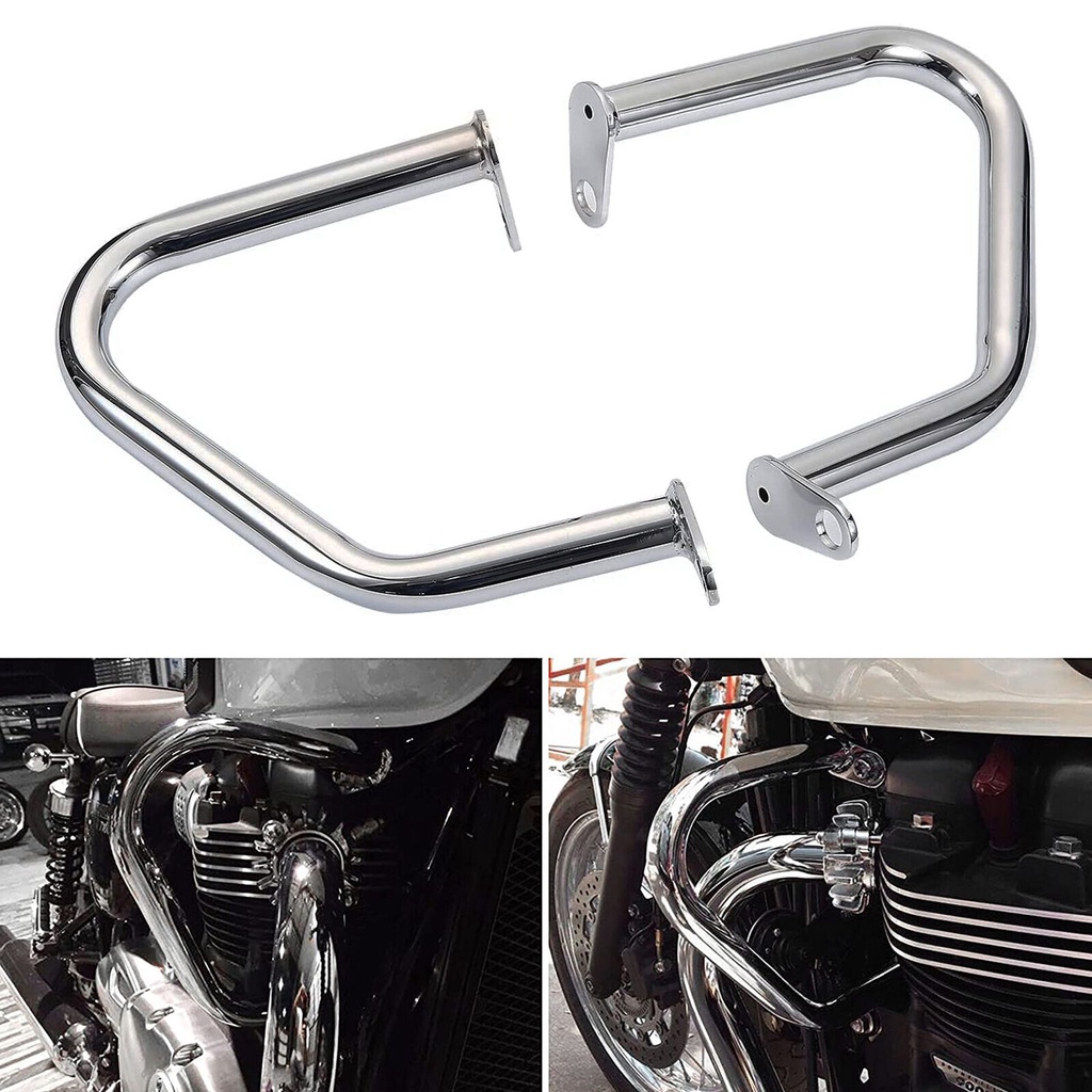 Chrome Engine Guards Crash Bars Fit For Triumph Bonneville T120 T100 ...