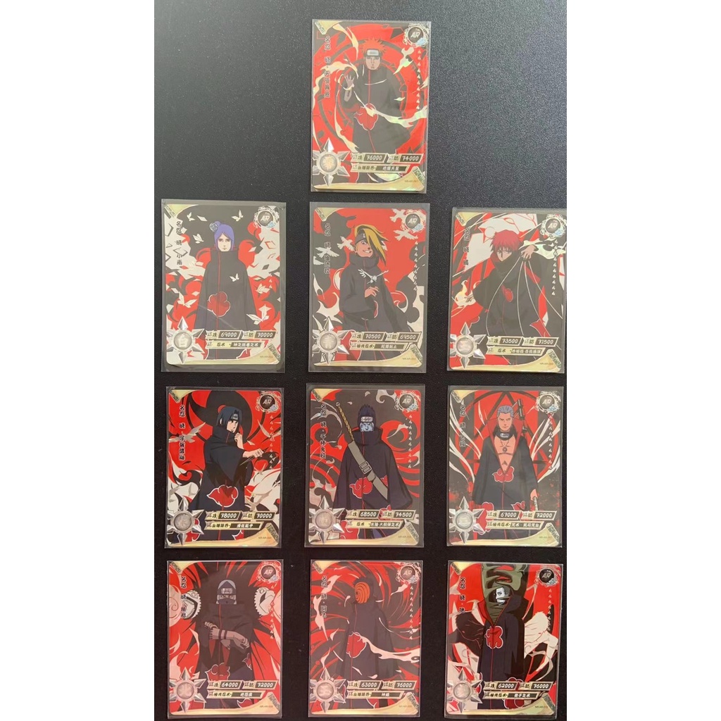 ★KK toy store ★Kayou Naruto cards Silvery Ar card NO.001-010 Akatsuki ...