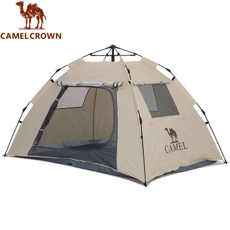 CAMEL CROWN Outdoor tent 2 ~ 3 people automatic tent rainfall sunscreen tent portable folding ...