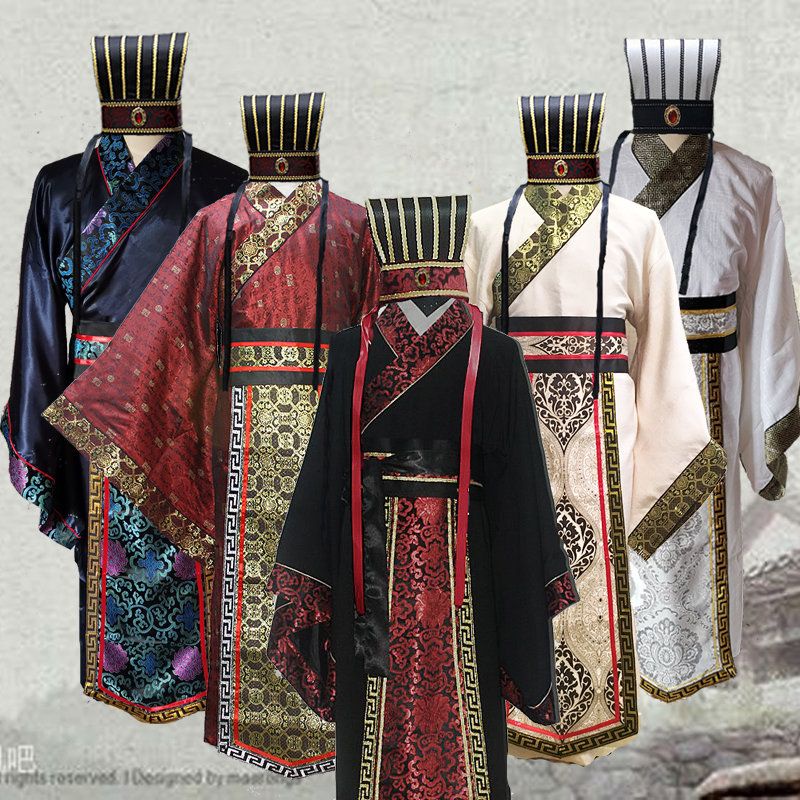 Ancient costume male hanfu qin the warr states period of Chinese three ...