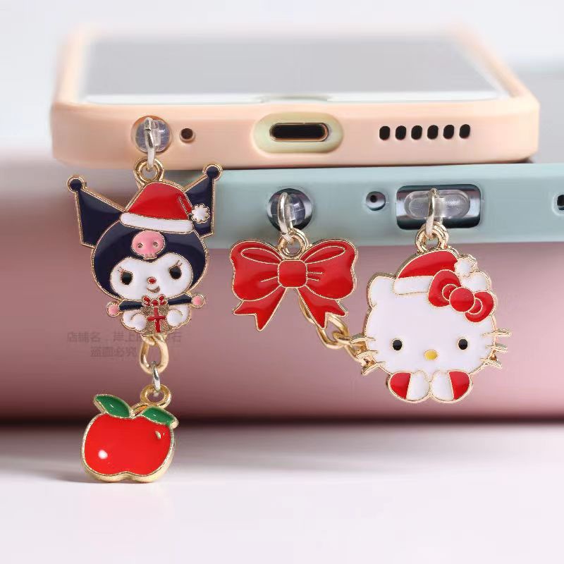 anime cute hello kitty kuromi my melody dust plug phone charm ...