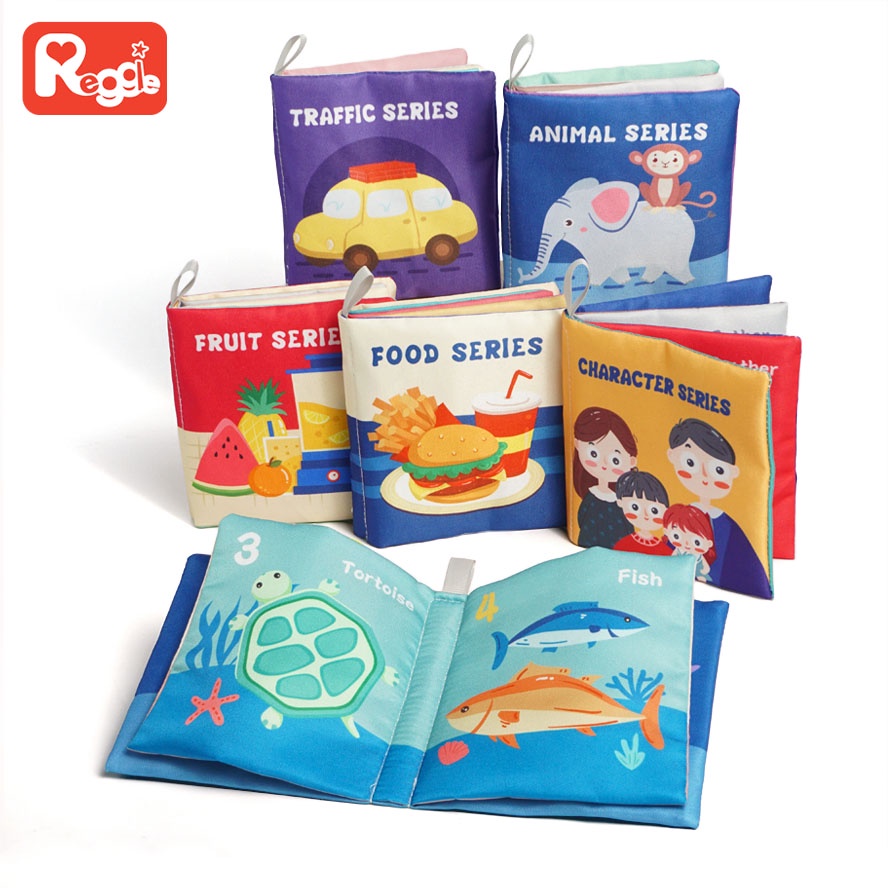 Baby cloth book Animal soft cloth books Visual stimulation Children ...