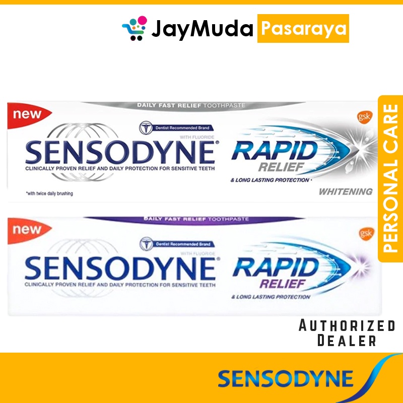 Sensodyne Toothpaste Rapid Relief Whitenig Original 100g Fast ...