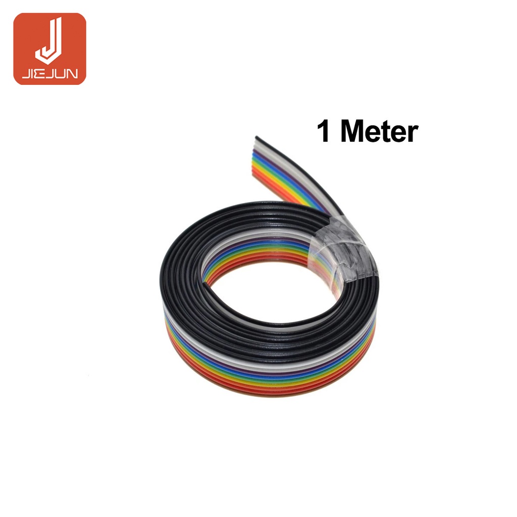 1 Meter 5M 1.27mm 10P 20P 40P DuPont Cable Rainbow Flat Line Support ...