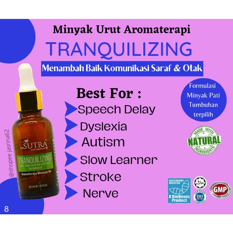 🔥HOT ITEM🔥SUTRA Tranquilizing Massage Oil|Speech Delay|Dyslexia|Stroke ...