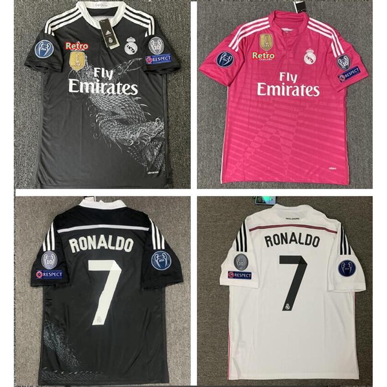 Retro Real M 14/15 Real M Jersey RMD Dragon soccer Jersey away Home ...