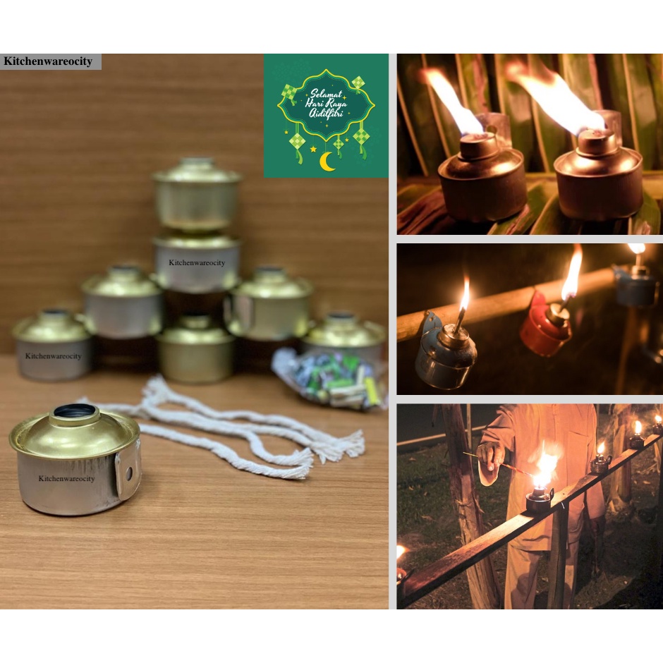 Pelita Raya Tin Besi Plastic 8pcs / Pelita Hari Raya Plastik / Festival ...