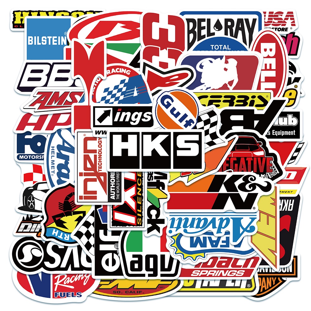 Motorcycles - JDM Brand Logo Series Decal Stickers 50 Pieces/Set ...