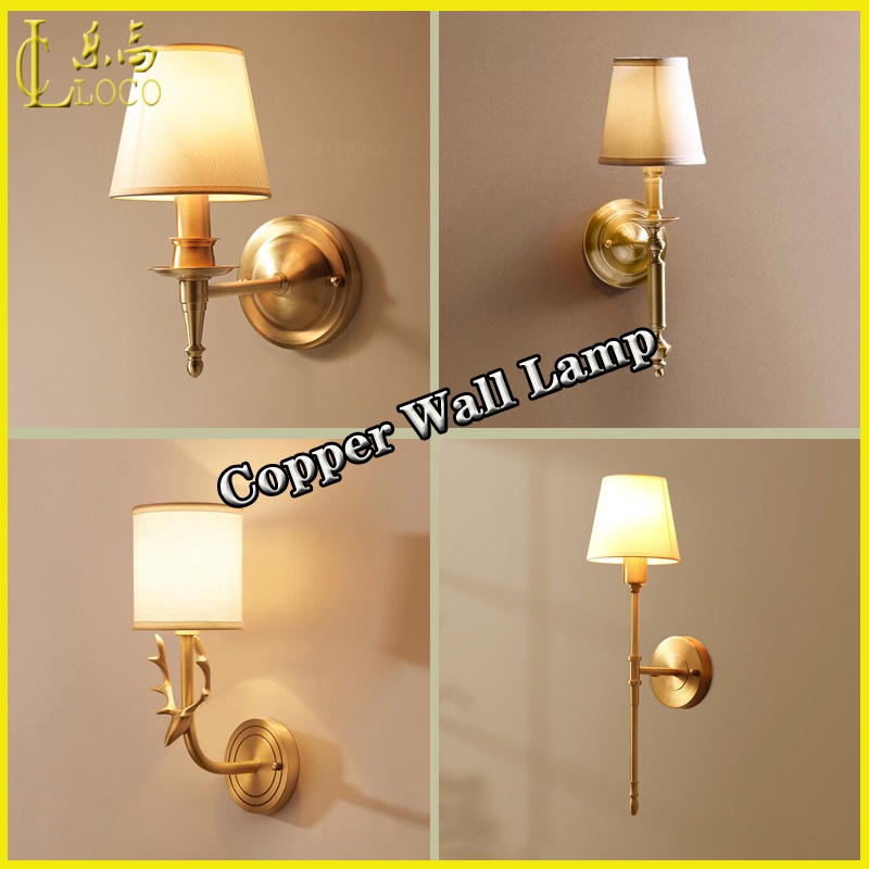 LOCO Copper Wall Lamp Living Room LED Wall Light Indoor Wall Lamp ...