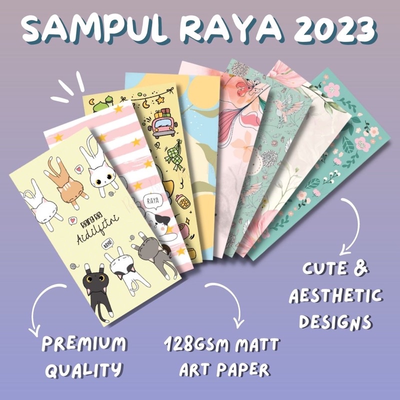 SAMPUL DUIT RAYA EXCLUSIVE CUTE AESTHETIC DESIGNS 2023 | Shopee Malaysia