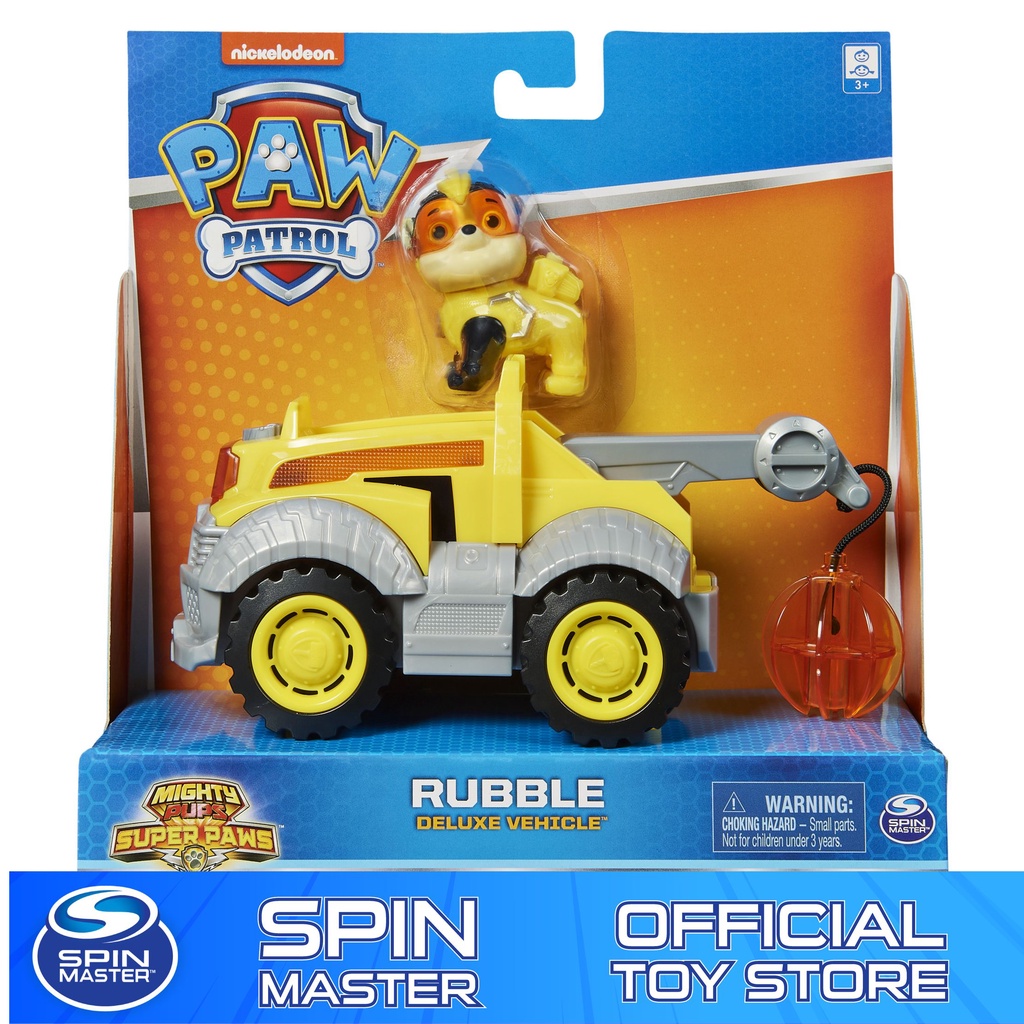 Paw Patrol Mighty Pups Super Paws Themed Vehicles Rubble Toys for Kids ...