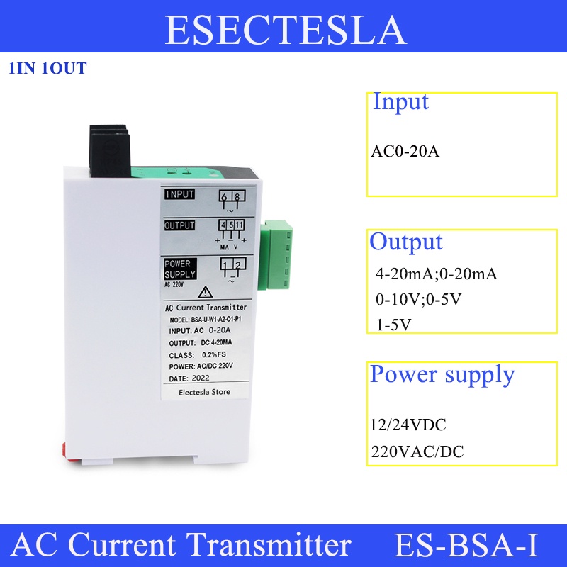 AC 500mA 5A 10A 20A Current Sensor Signal Monitoring Transmitter ... AC 500mA 5A 10A 20A Current Sensor Signal Monitoring Transmitter ...