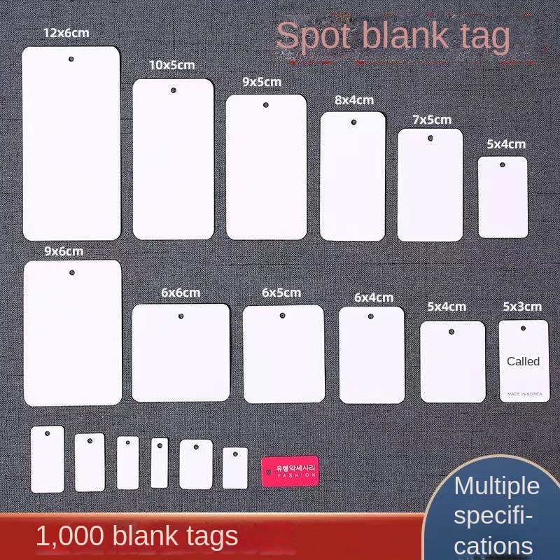 price tag label Spot blank small card clothing tag trademark custom ...
