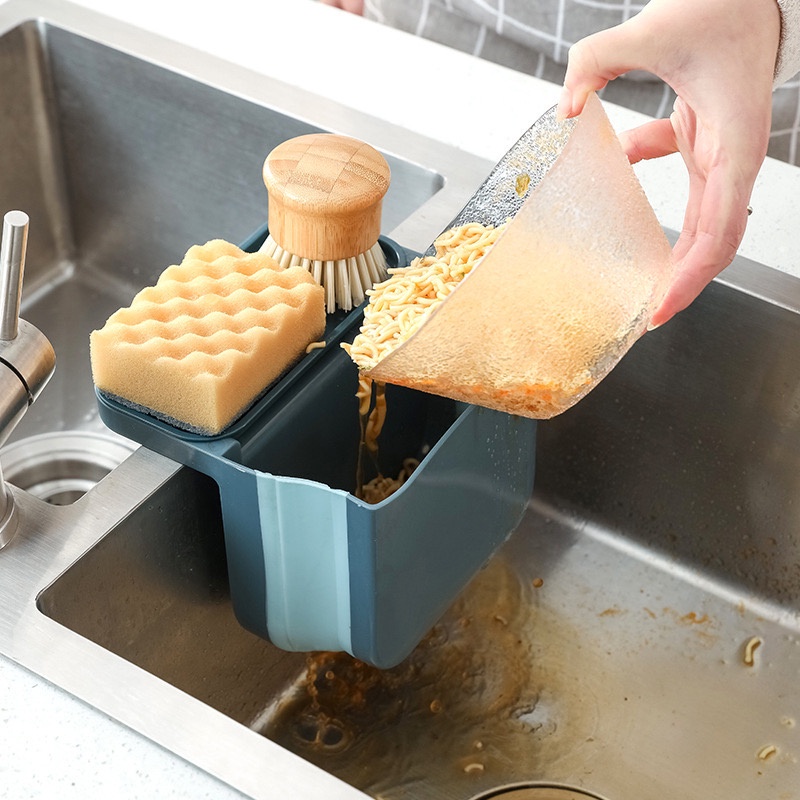 🇲🇾🐸Kitchen Drain Leftover Residue Wipe Arrangement Rack Retractable ...