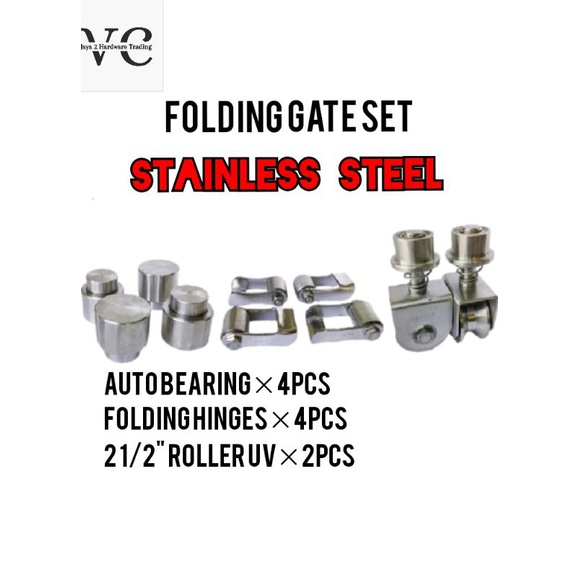 FOLDING GATE SET(STAINLESS STEEL)/AUTO BEARING/FOLDING GATE HINGES ...