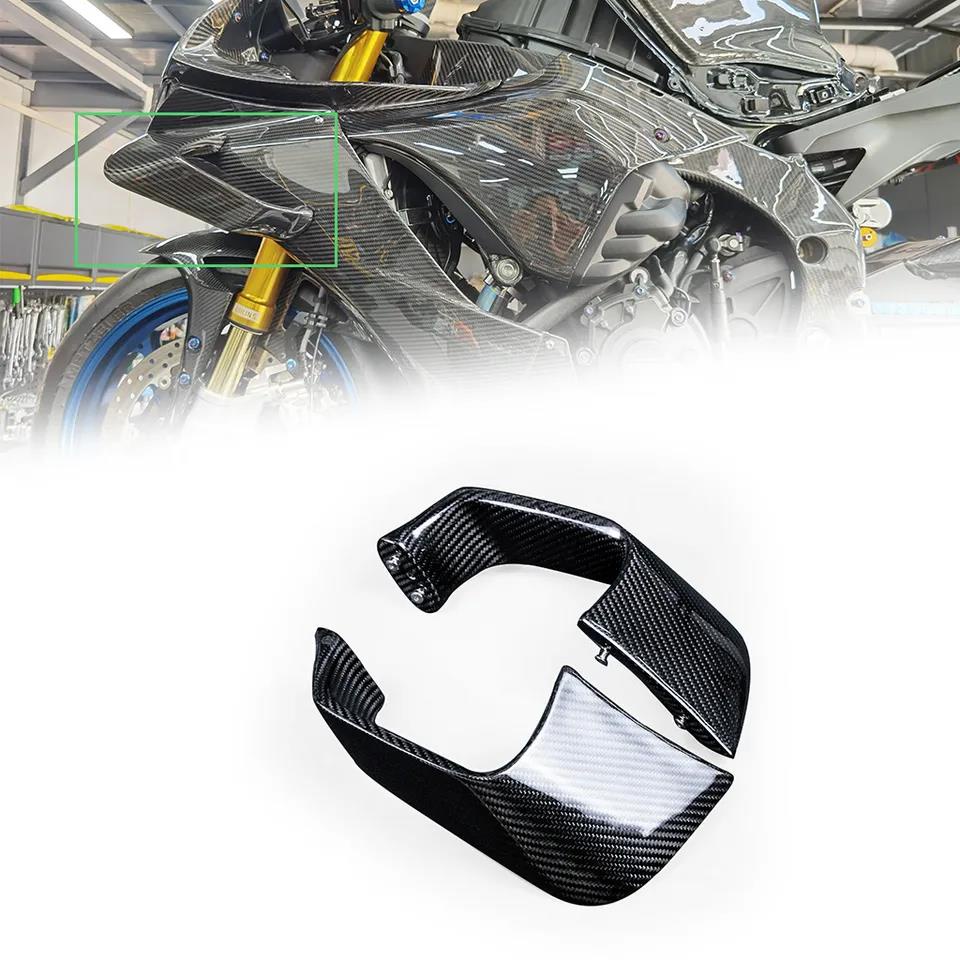 100% 3K CARBON FIBER WINGLETS YZF Motorcycle Body Parts Fairings Wing ...