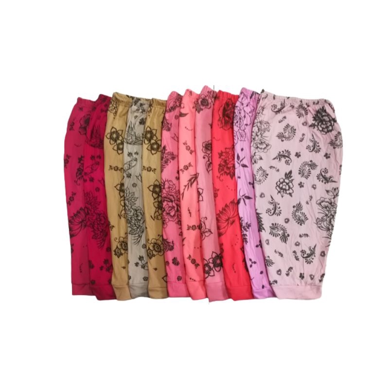 🔥3 SUKU CORAK BUNGA🔥Seluar Tiga Suku/Standardsize Plus size/Corak Bunga ...