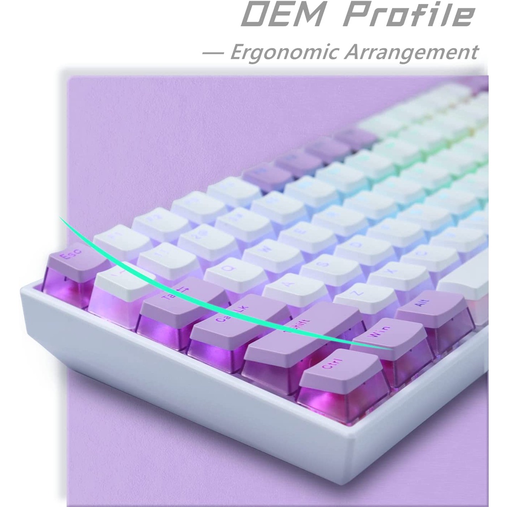 ISA Pudding Keycaps - PBT Keycaps, 141 Key+24 Keys Set Custom Keycap ...