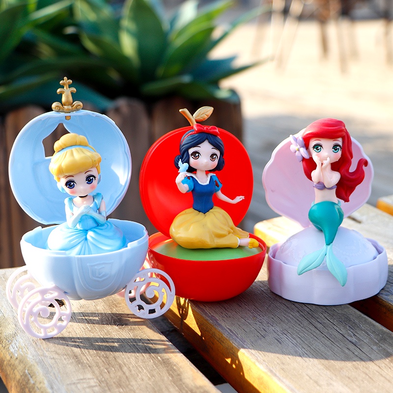 3pcs/set Cartoon Princess Action Figure Ball Doll Toys Belle Rapunzel ...