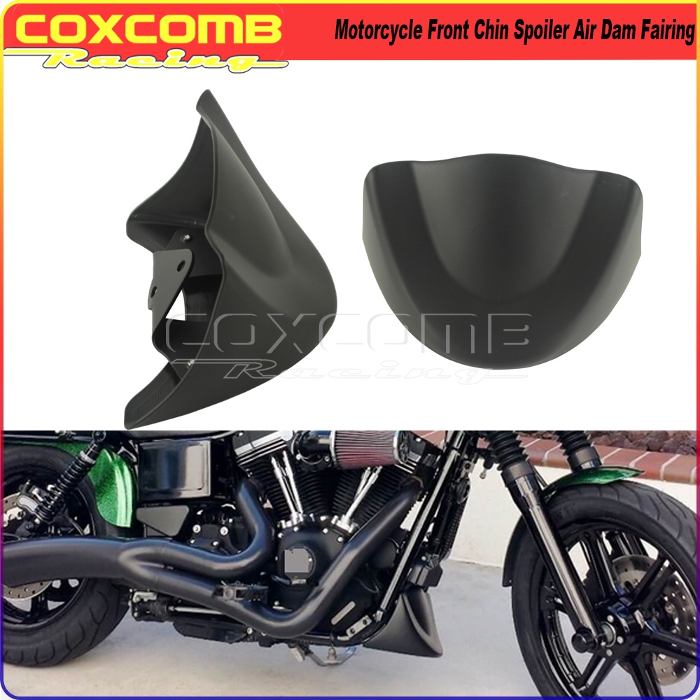 Motorcycle Black Front Chin Spoiler Air Dam Fairing W/ Mounting ...