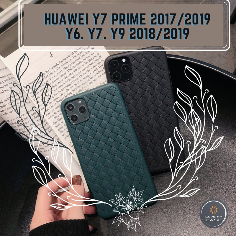 Huawei Y7 Prime 2017/2019/Y6 Prime 2018/Y7/Y9 2018/2019 Carbon Leather ...