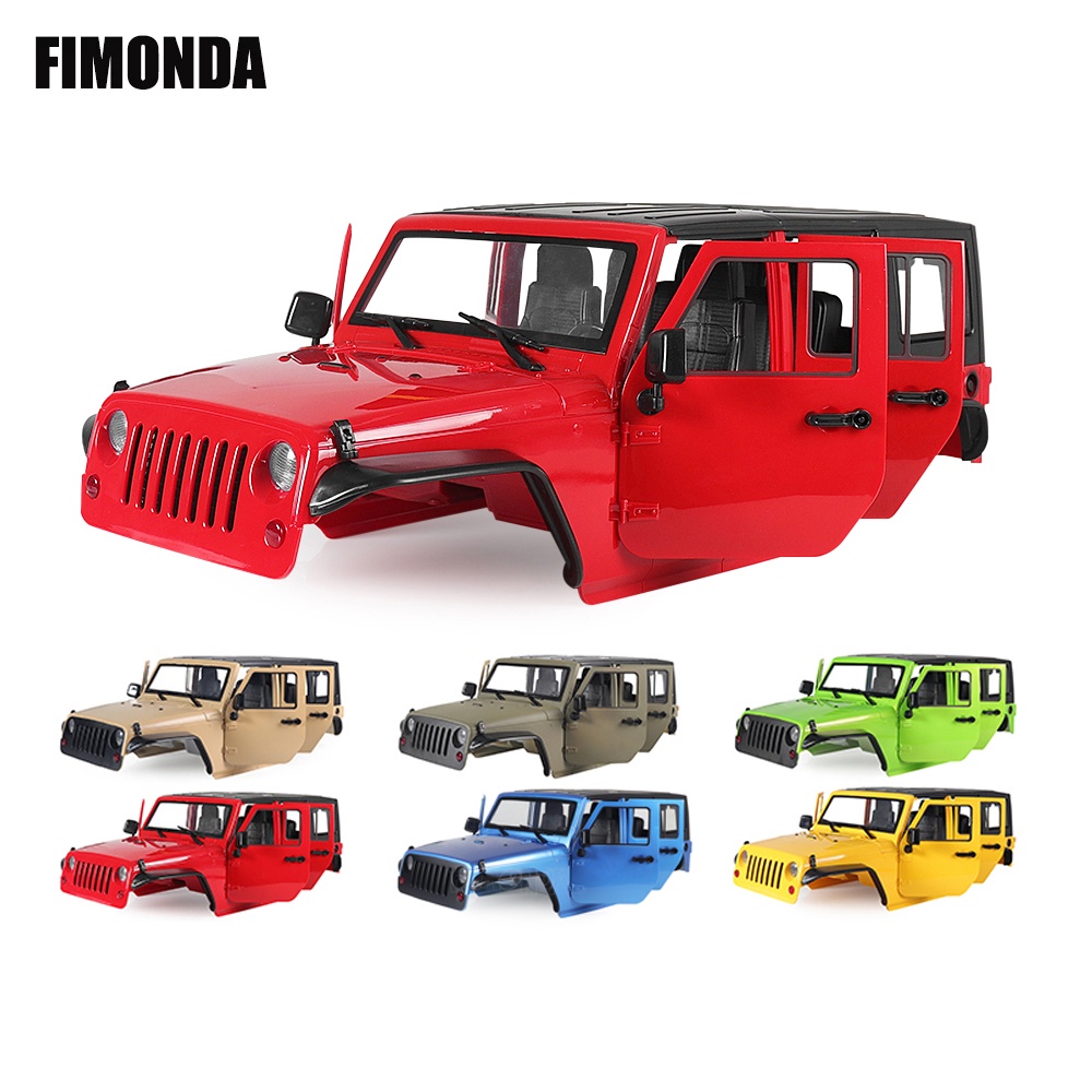 1/10 Scale Jeep Wrangler JK Body 313mm Wheelbase Rubicon Shell Kit for RC Car Crawler Axial ...