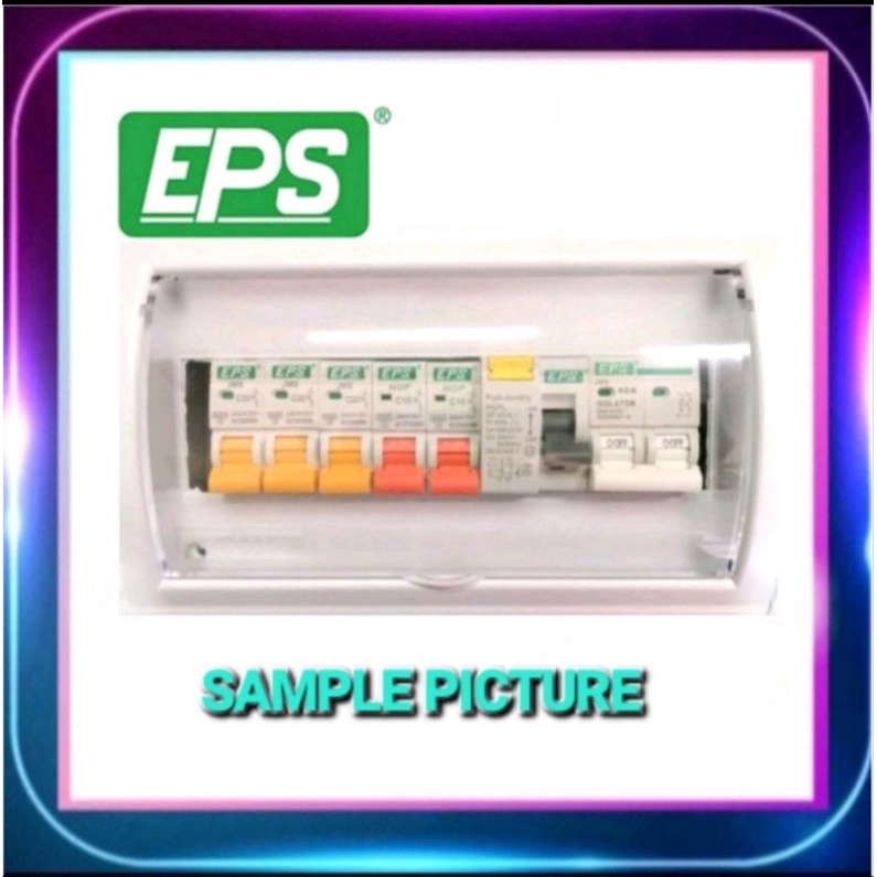 NES/EPS 14 WAY DB 40A / 63A FULL SET WITH ELCB MAIN SWITCH MCB & BAR ...