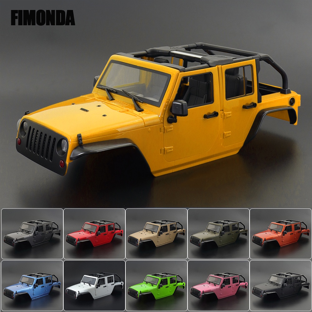 1/10 Scale Wrangler Body Convertible Rubicon Shell Kit for 313mm Wheelbase RC Car Chassis SCX10 ...