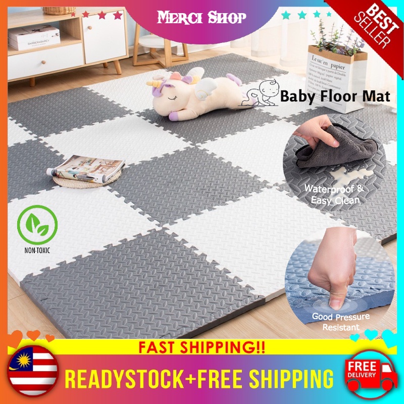 MS Baby Puzzle Floor Mat Non Toxic Baby Friendly Carpet Shock Absorbent ...