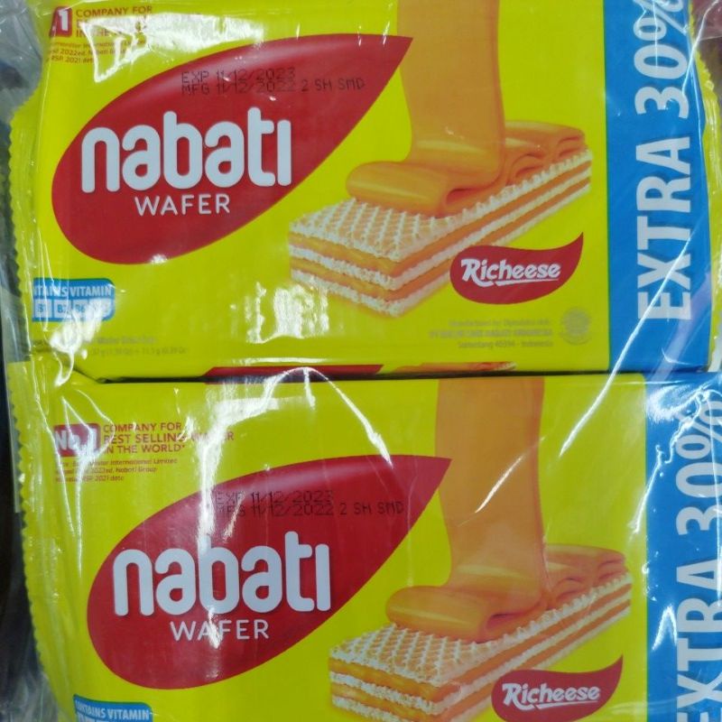 Nabati Wafer Extra 30% (Nabati Wafer Coklat / Keju / Strawberi ...