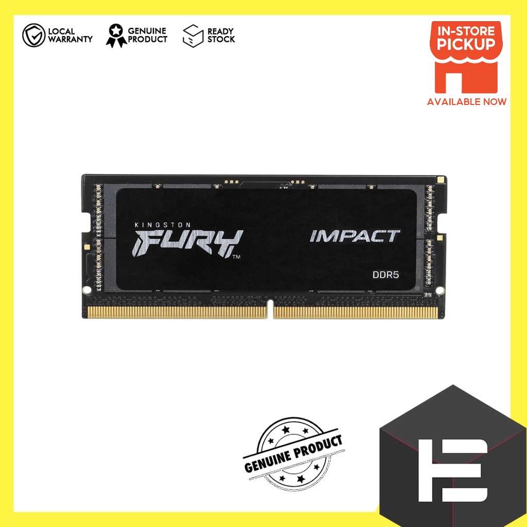 Kingston Fury Impact Pnp Sodimm 8GB / 16GB / 32GB DDR5 4800MHZ CL38 Memory Ram | Shopee Malaysia