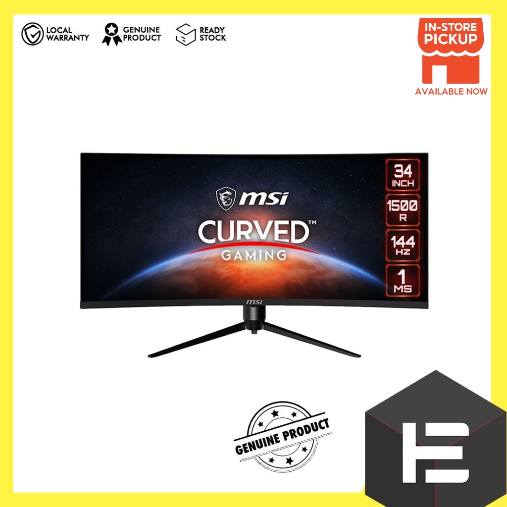 MSI 34'' Optix MAG342CQR Gaming Monitor ( 144Hz / UWQHD / Curved ...