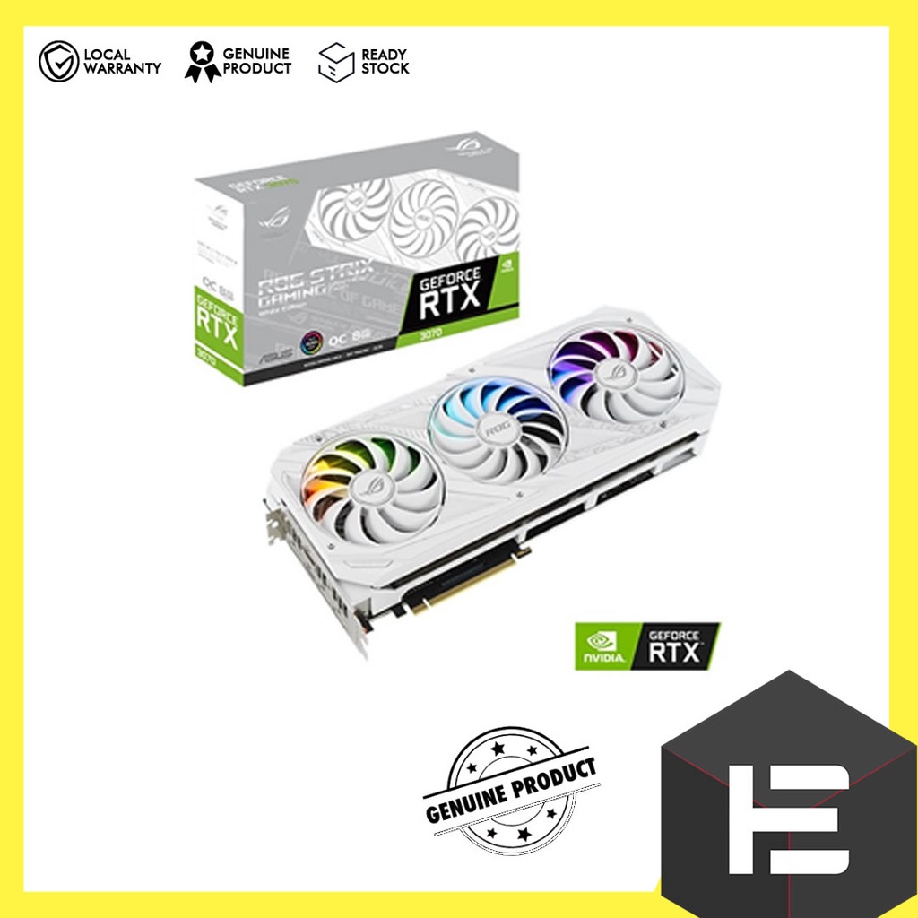 ASUS ROG Strix RTX 3070 Gaming 8GB OC GDDR6 - White ( ROG-Strix-RTX3070 ...